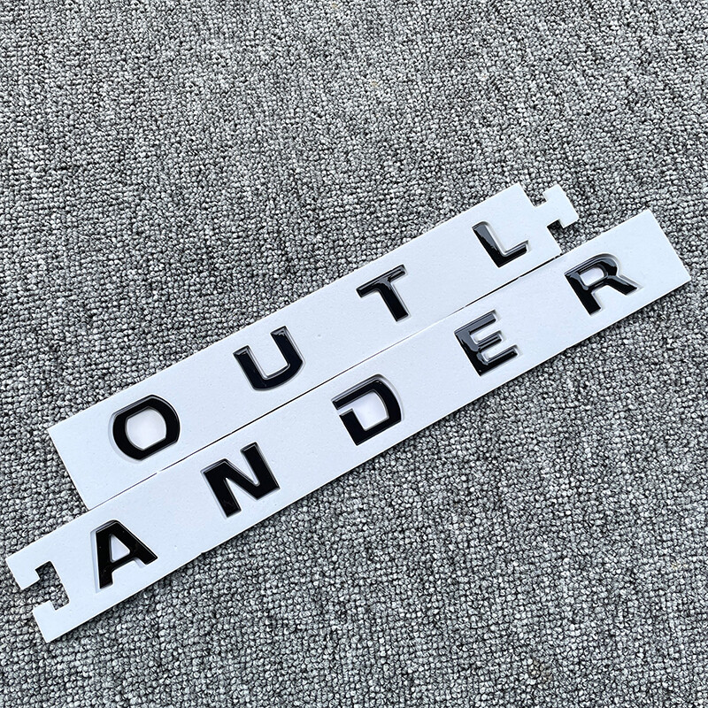 For Mitsubishi Outlander 3D Gloss Black Car Letters Hood Emblem Badge ...