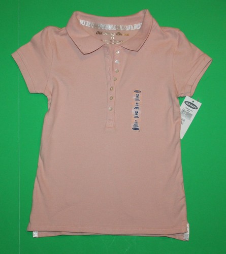5 XS NWT Old Navy Peach Basic Polo SHIRT Top Girls | eBay