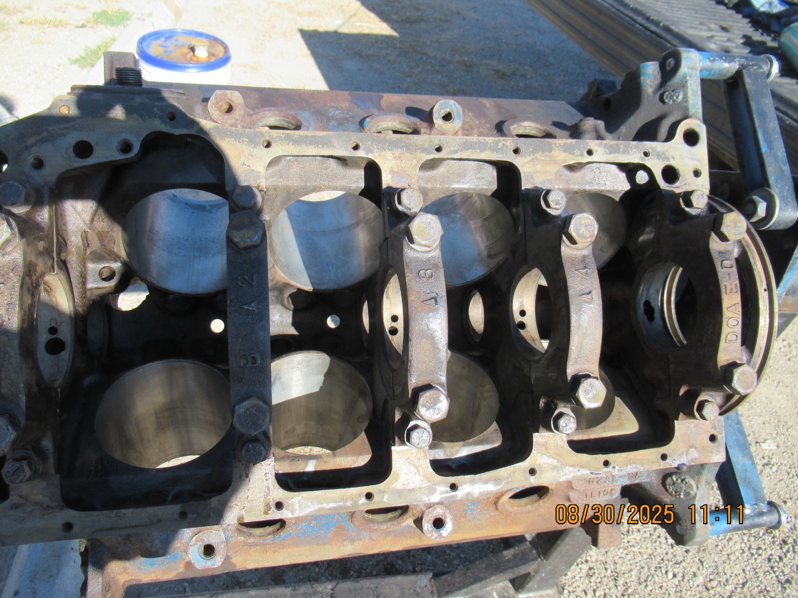 Ford 72 351C 351 C 4 Bolt Main Caps Cleveland Engine Block HO Cobra Jet ...