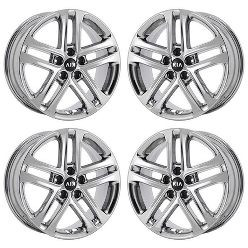 18" KIA OPTIMA PVD BRIGHT CHROME-C WHEELS RIMS FACTORY OEM 74673 2013 ...