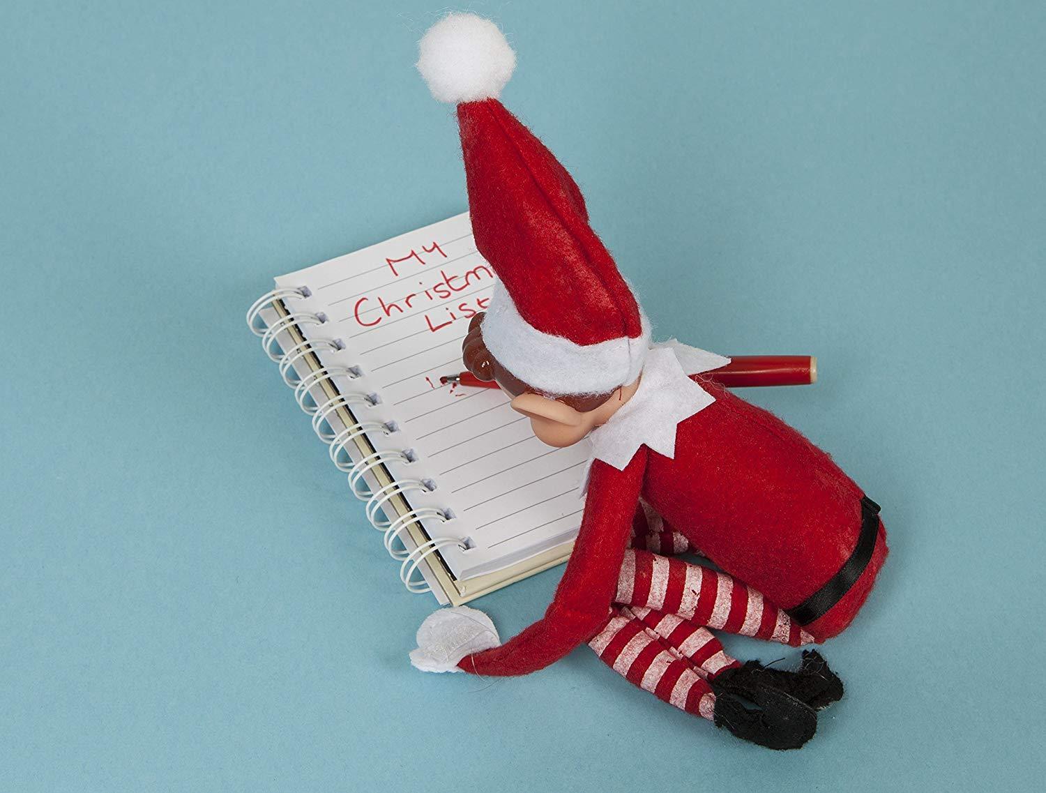 ELVES BEHAVING BADLY 12" RED XMAS SHELF ELF NAUGHTY LITTLE BOY ELFIE ...