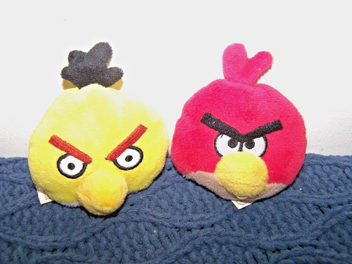 RED & YELLOW ANGRY BIRDS 3" MINI BEAN BAG PLUSH 2011 COMMONWEALTH | eBay