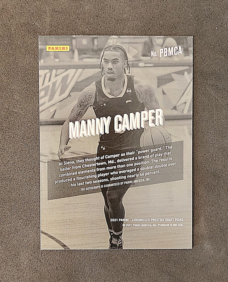 2021-22 Chronicles Draft Picks Prestige Green Manny Camper Auto | eBay