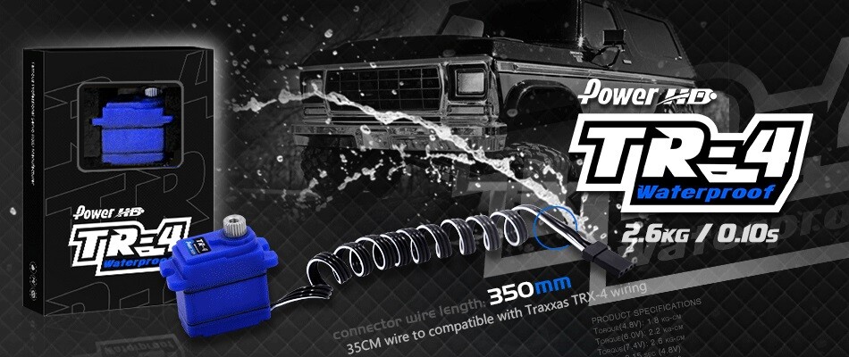 POWER HD TR-4 Sub Micro Waterproof Metal Gear Servo LaTrax Rally Teton ...