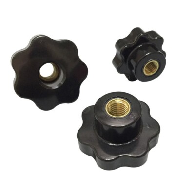 Thumb Screw Black Grip M5 - M16 Bakelite Clamping Knobs Insert Nut ...
