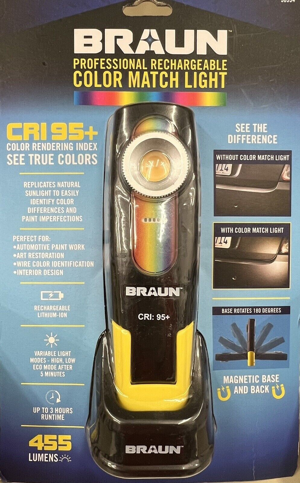 455 Lumen Rechargeable LED Color Match Inspection Light High Accuracy ...