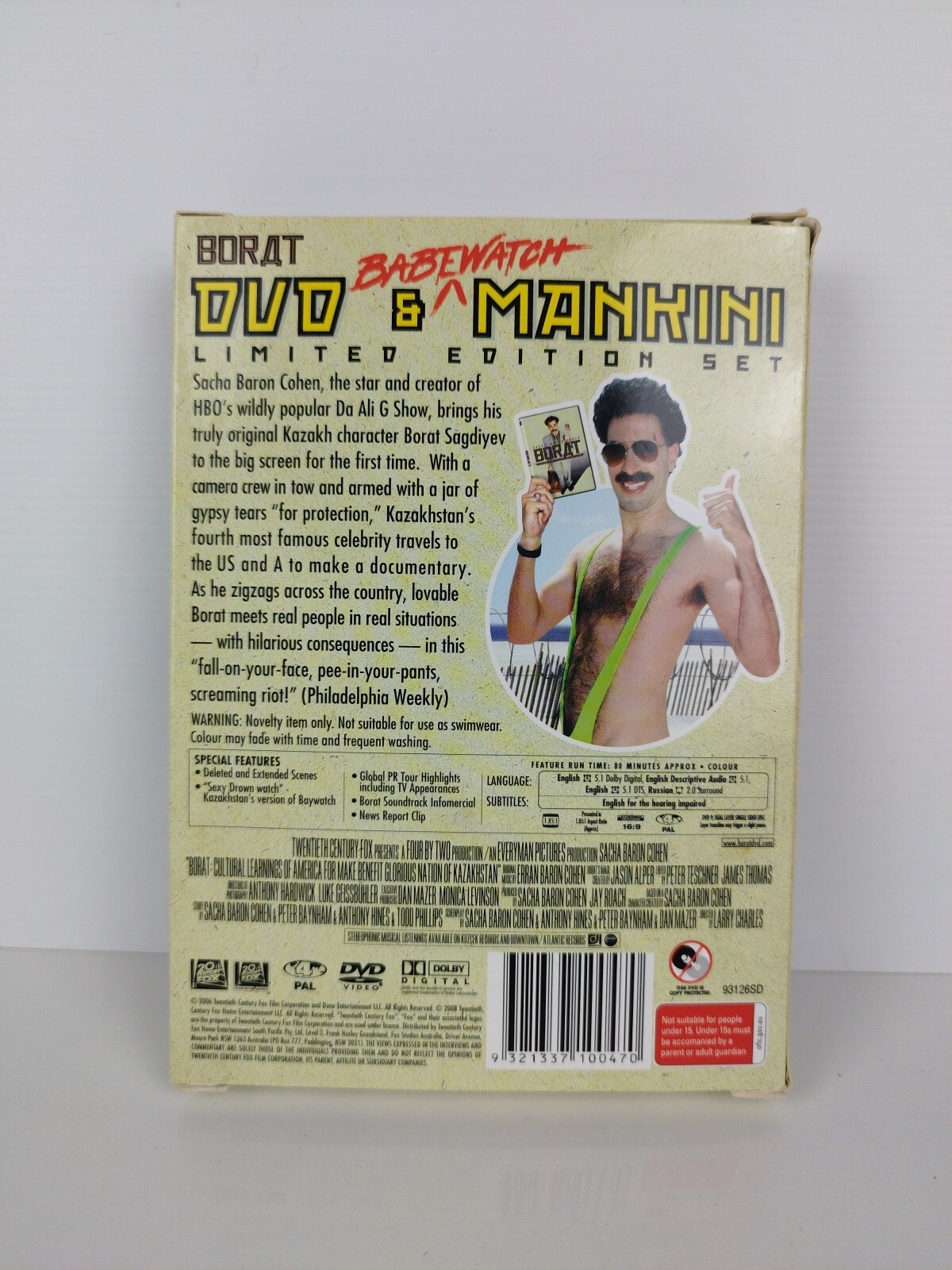 Borat with limited edition BABEWATCH MANKIKI (DVD, 2006) unopened Free postage 9321337100470 | eBay