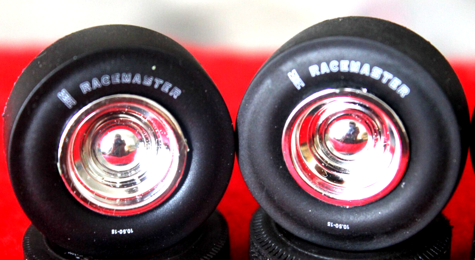 4 SLICK SPECIAL M&H RACE/MASTER DRAG SLICKS &4 CHROME MOONEY'S &AXLE ...