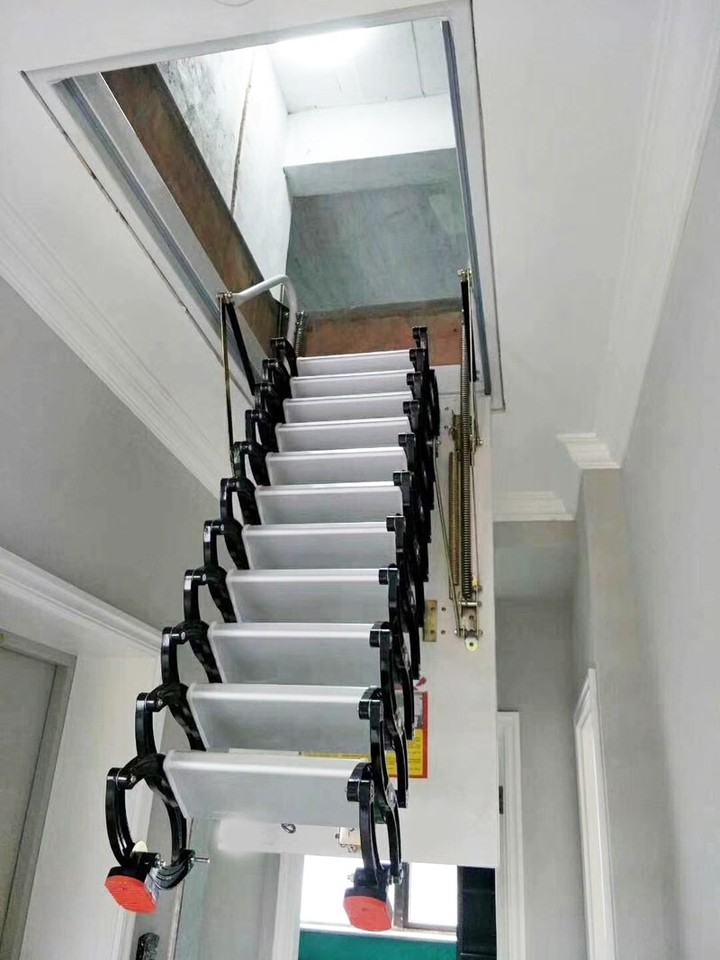 Attic Ceiling Ladder Open Size 27.5x47.5in Folding Retractable Carbon ...