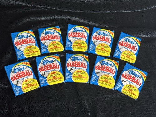 Huge Lot of 10 Sealed Topps Baseball Card Wax Packs Unopened Vintage ...