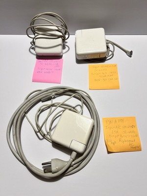 Apple Laptop Power Adapter and Cables Lot of 3 See Description 100-240V ...