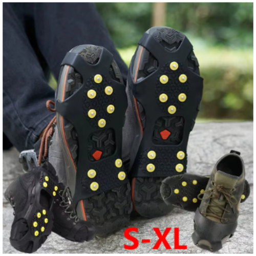 Ice Cleats Over Shoe Boots Anti Slip Traction 10 Studs Crampons Slip-on ...