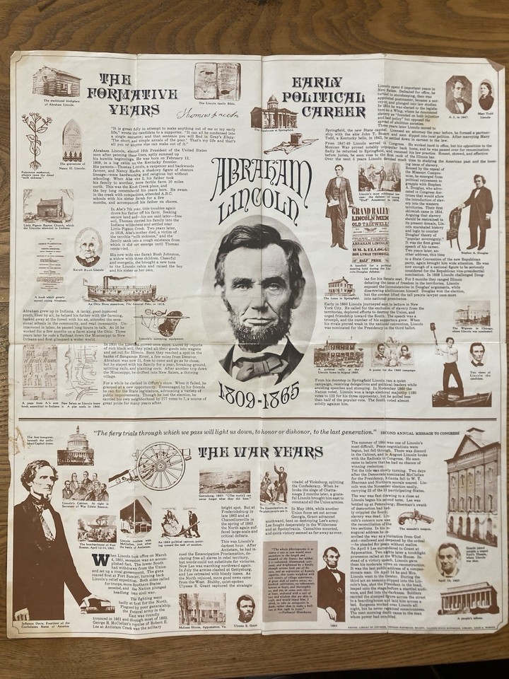 Abraham Lincoln Booklet Ford Theatre 1968 Washington DC | eBay UK