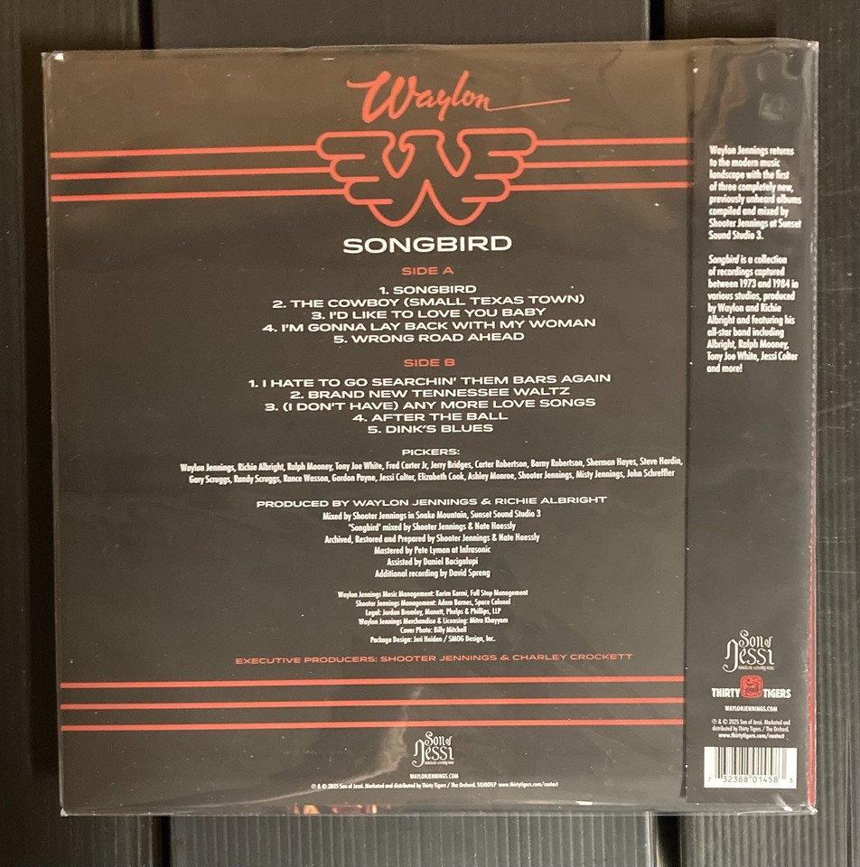 Waylon Jennings Songbird Red Smoke 180 Gram Limited Pressing New! | eBay