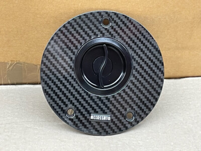 Carbon Fiber Gas Cap for Kawasaki (5 Hole VINTAGE) Accossato Quick Turn ...