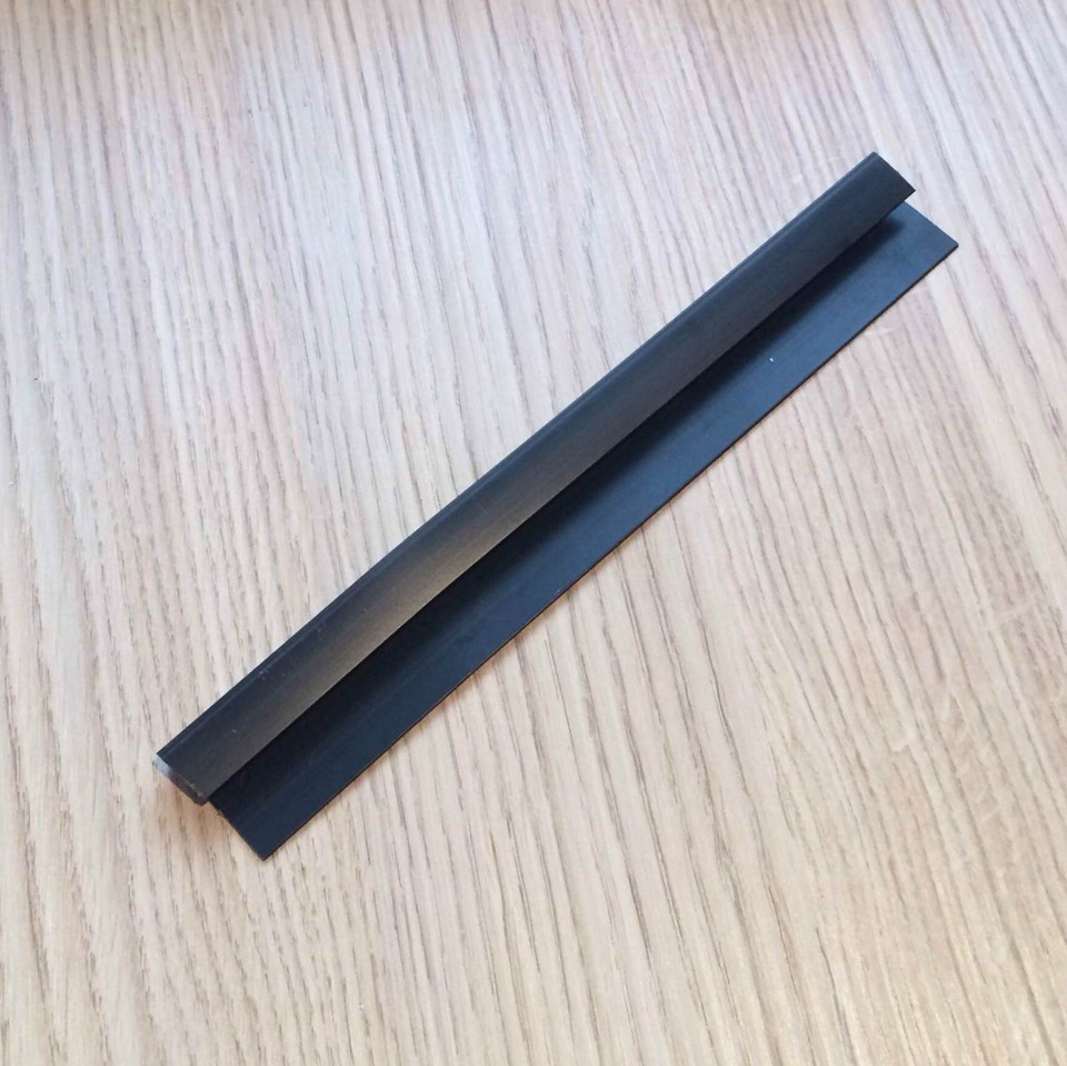 Black Trims For 5mm Bathroom Wall Panels Shower Cladding PVC Trims 2.6m ...