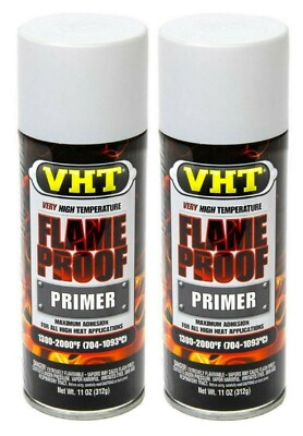 2 X VHT SP118 FLAT WHITE FLAMEPROOF EXHAUST PRIMER PAINT | eBay