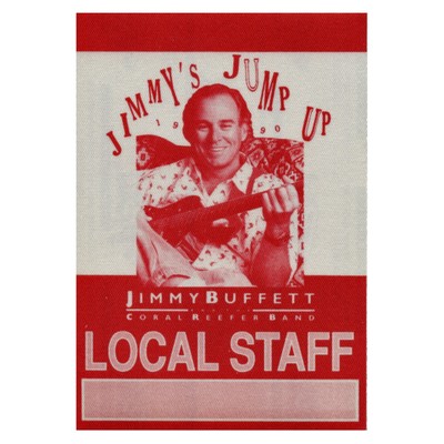 Jimmy Buffett 1990 Jump Up Concert Tour Local Staff Backstage Pass | eBay