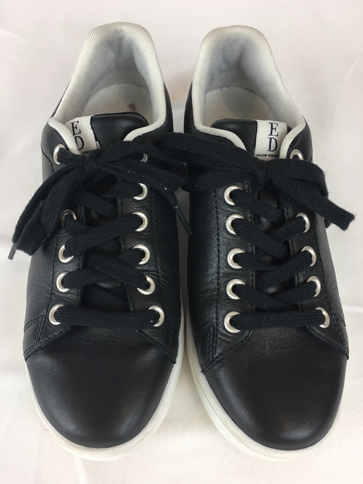 ED BY ELLEN DEGENERES LOVE CHAPALA Black LEATHER SHOES SZ 6 1/2 M EU 36 ...