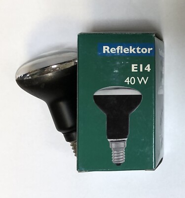 Reflector Lamp Bulb R50 230V E14 40W Spotlight Reflector Black Dimmable ...