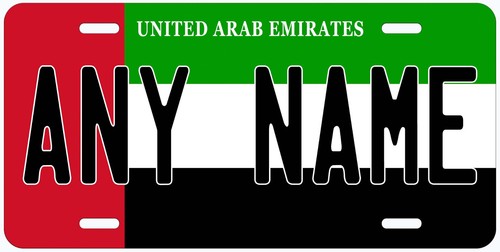 United Arab Emirates Flag Any Name Personalized Novelty Car License ...