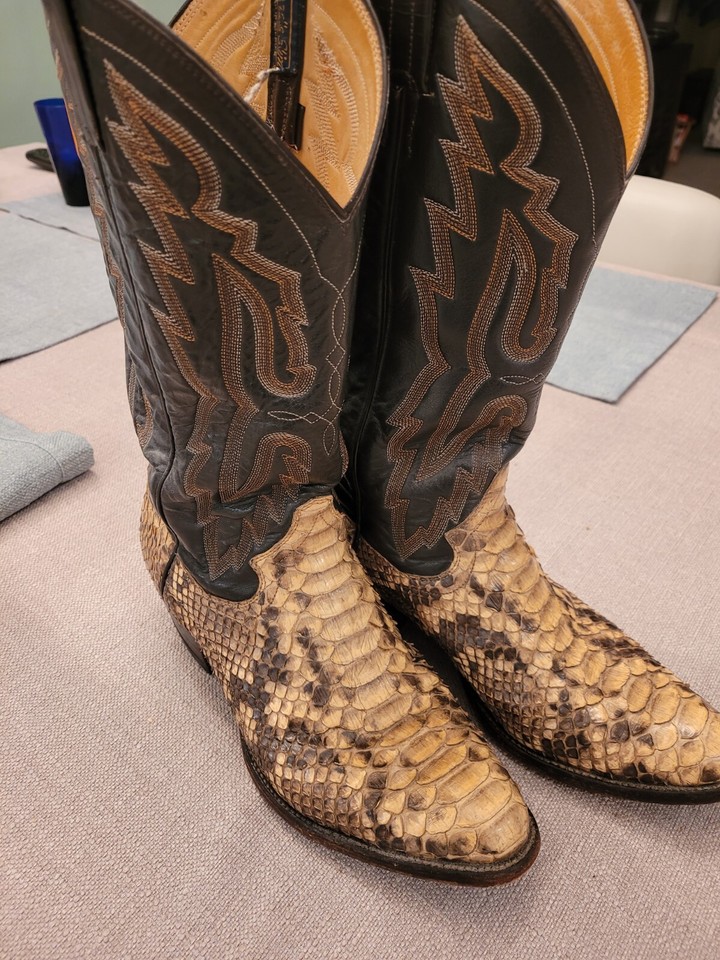 Vintage Exotic Python Cowboy Boots 8.5 D | eBay