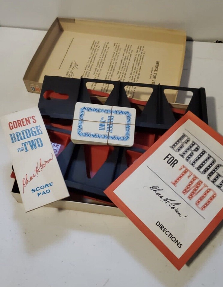 BRIDGE Game FOR TWO GOREN'S by Milton Bradley 1964 Vintage Complete | eBay