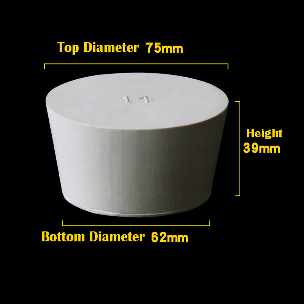 White Taper Rubber Stopper 25 Sizes Laboratory Solid Seal Hole Bungs ...