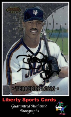 1995 Bowman Terrence Long #157 Authentic Autographed Card New York Mets ...