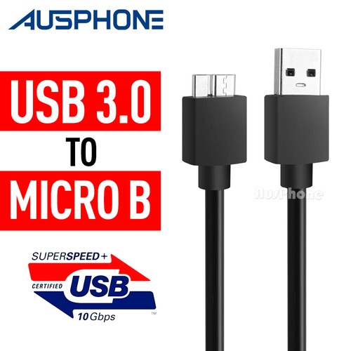 External Hard Drive SSD USB 3.0 Male A to Micro B Cable For Samsung WD ...
