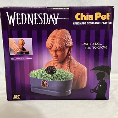 Chia Pet Wednesday Seed Pack, Decorative Pottery Planter, Easy to Do ...