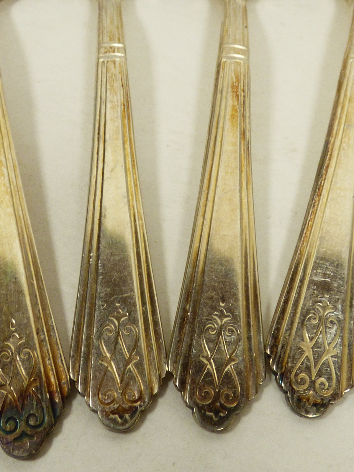 VTG 1929 R.C.C.O. Crusader Silver Plate Set of 6 tea spoons grapefruit ...