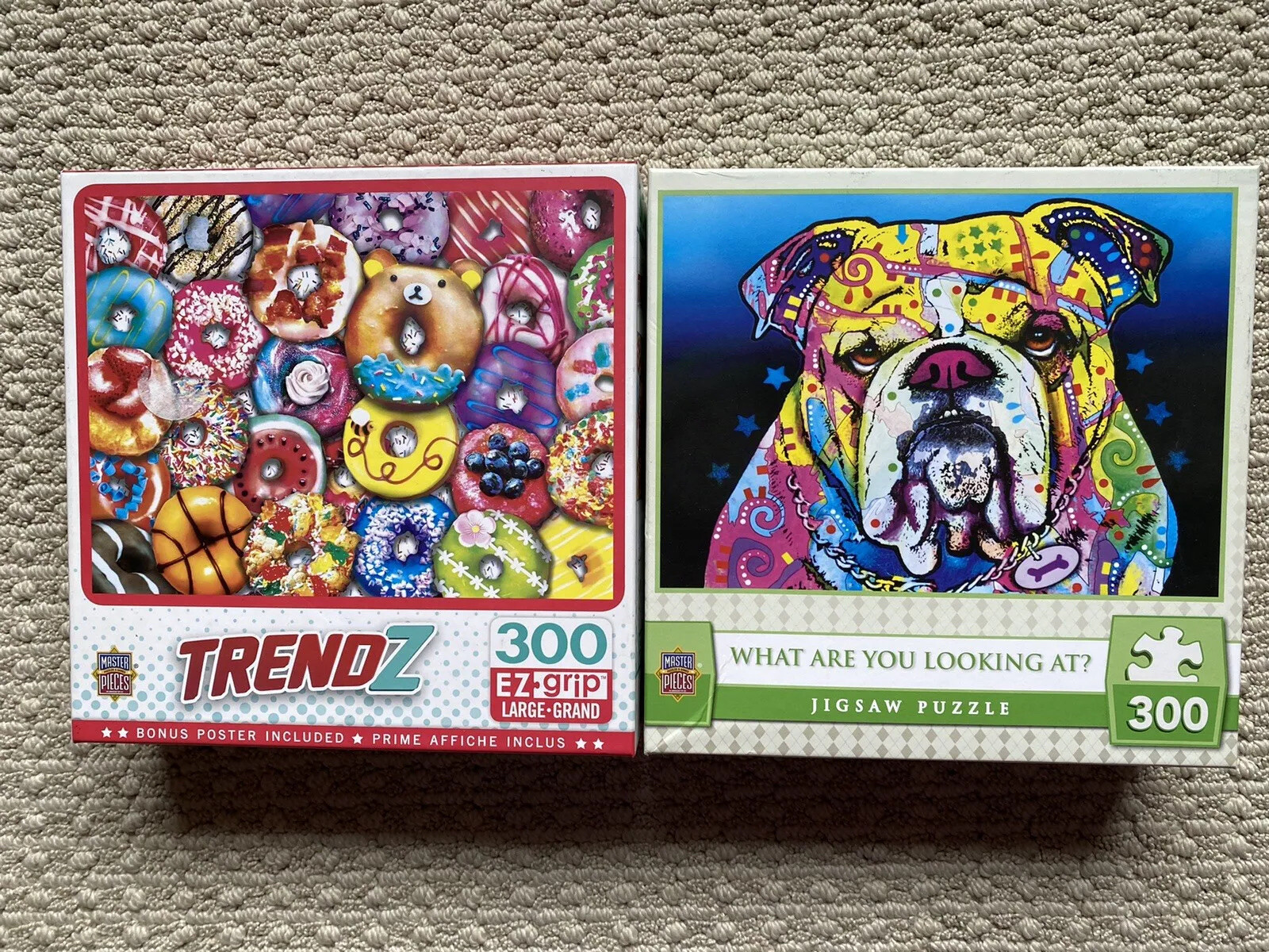 300 EZ GRIP PUZZLES, WHAT ARE YOU LOOKIN' AT? and TRENDZ DONUT RESIST ...