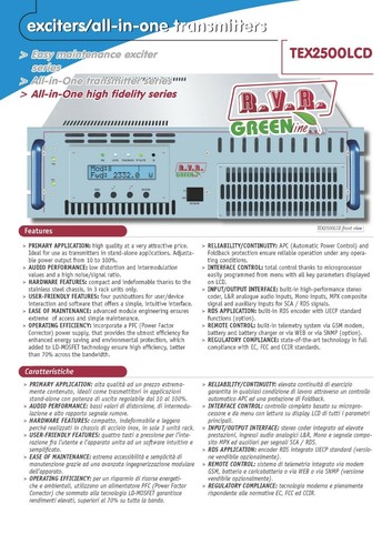 Broadcast Prof RVR TEX 2500w LCD FM Transmitter Wide Band 88 108 Mhz ...