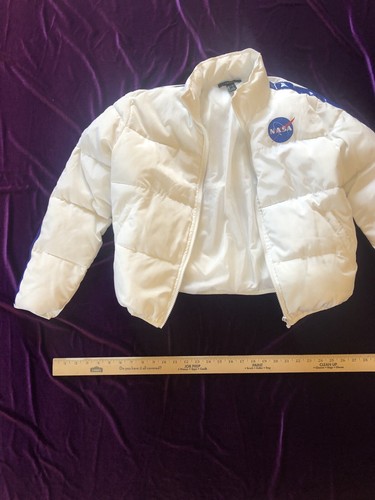 FOREVER 21 (Large) NASA White Puffer Jacket Never Worn | eBay