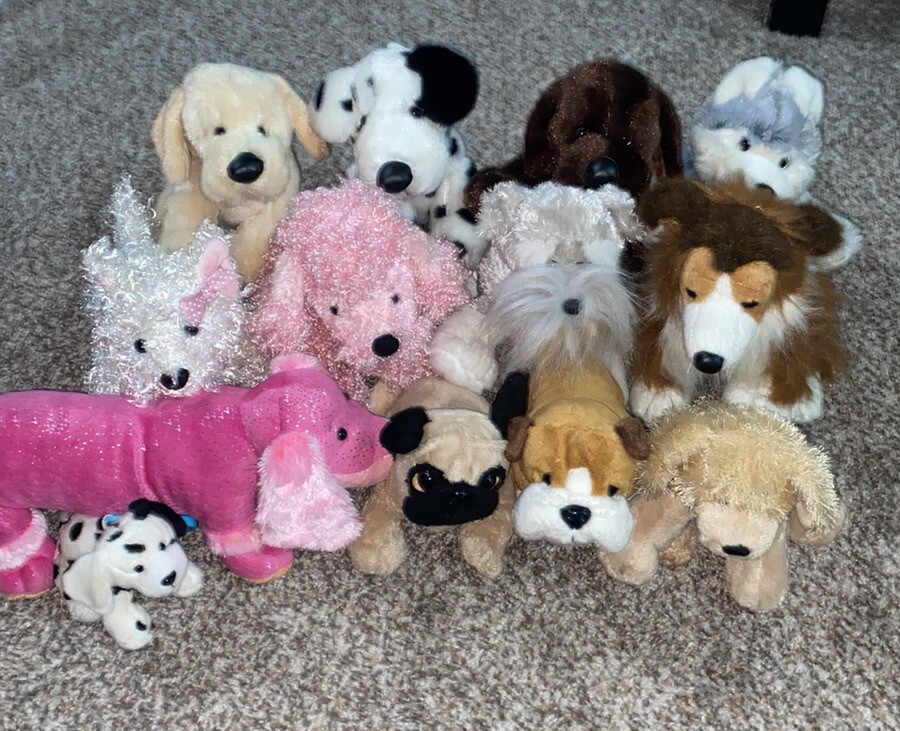 webkinz dog bundle lot of 12 dazzle dachshund, poodle, lab, husky ...