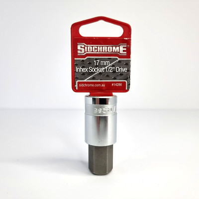 Sidchrome 1/2" Drive Inhex Socket Metric 17mm x 60mm - SCMT 14286 ...