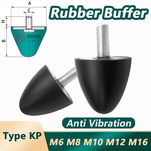 Conical Rubber Mount Bumper, Parabolic Buffer M6 M8 M10 M12 M16 Bump ...