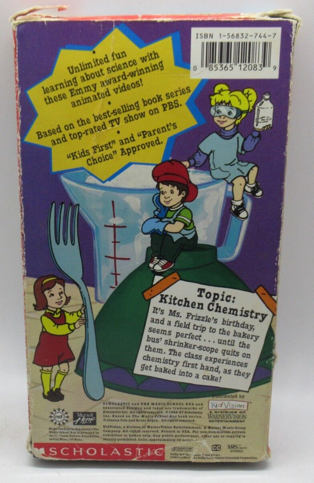 THE MAGIC SCHOOL BUS: READY SET DOUGH ANIMATED VHS VIDEO, KITCHEN ...