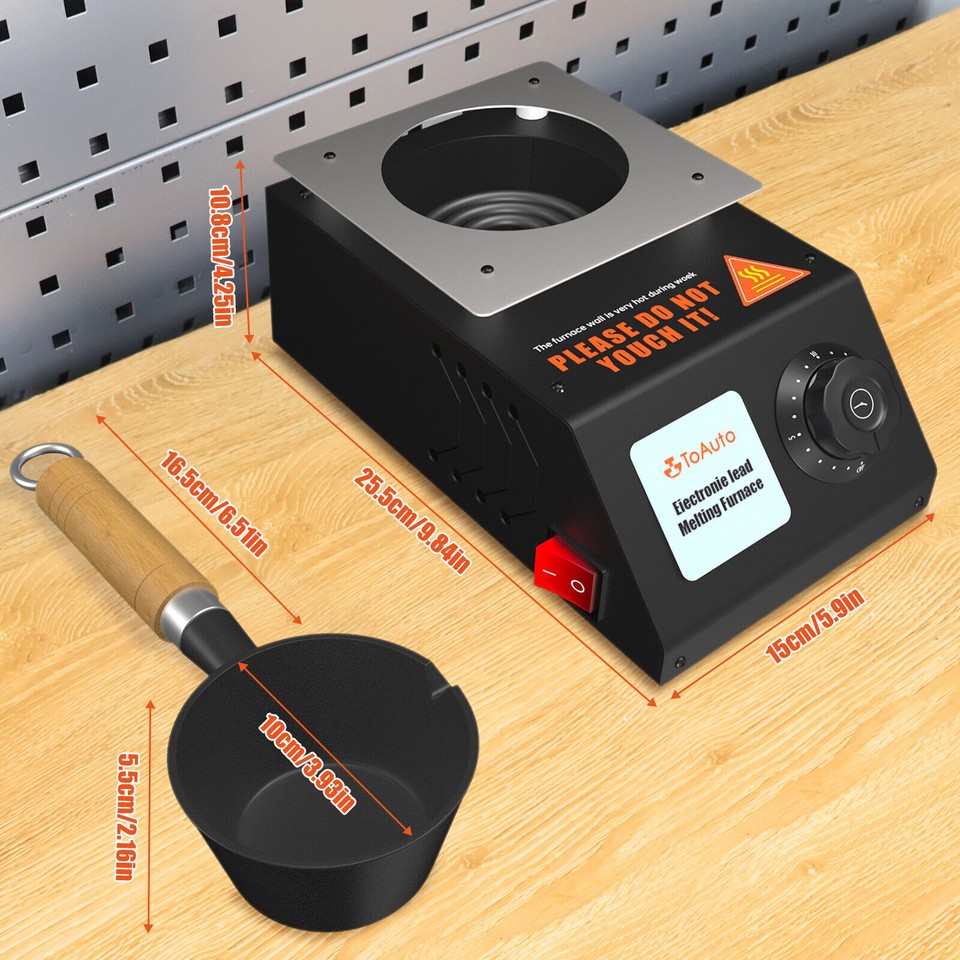 TOAUTO Electric Lead Melting Pot for Fishing Weight Mold Bullet Casting ...