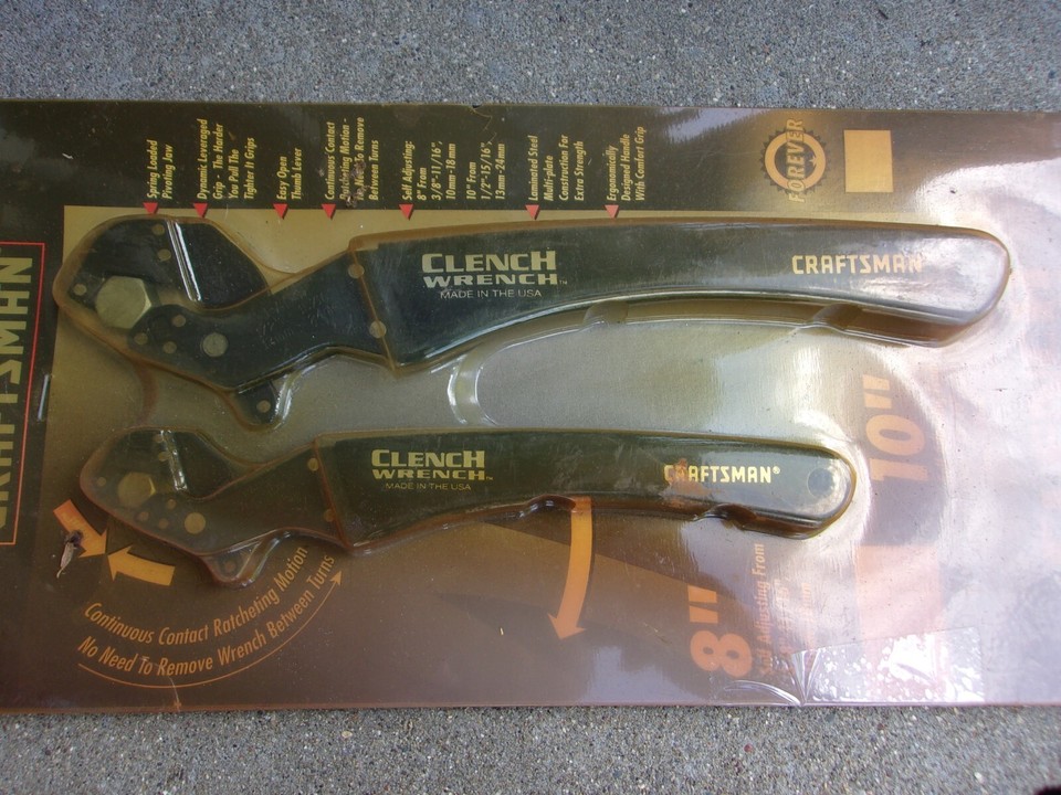 craftsman clench wrenches 8 inch and a 10 inch new old stock | eBay