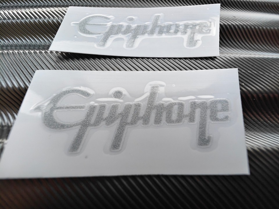 2Pc Epiphone Guitar Bass Neck Headstock Vinyl Silk-Screen Self-Adhesive ...