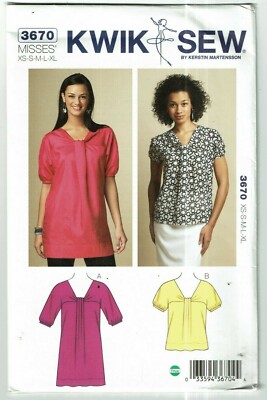 Kwik Sew #K3670 Top with variations Pattern Sz XS-XL UC | eBay