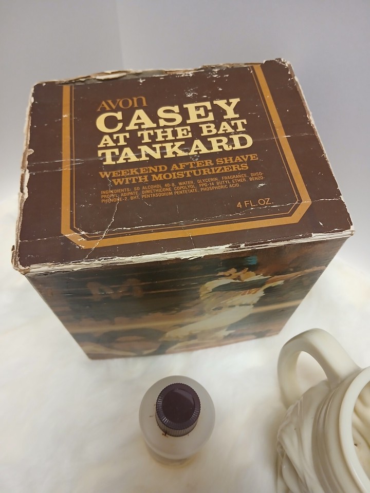 Vintage Avon Casey at the Bat Tankard w/ Weekend After Shave Preowned ...