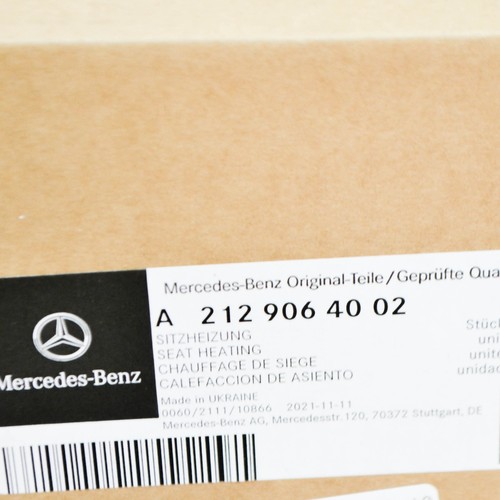 OEM MERCEDES-BENZ E S212 FRONT LEFT LOWER SEAT HEATER PAD A2129064002 ...