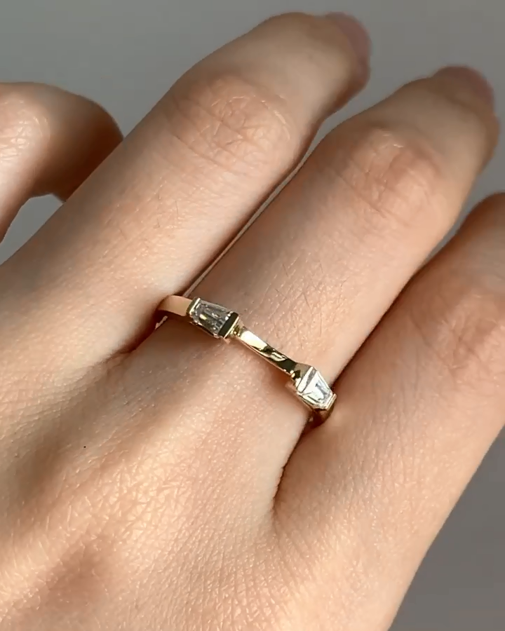 Fancy 0.80CT Trapezoid Cut Cubic Zirconia 925 Sterling Silver Promise ...