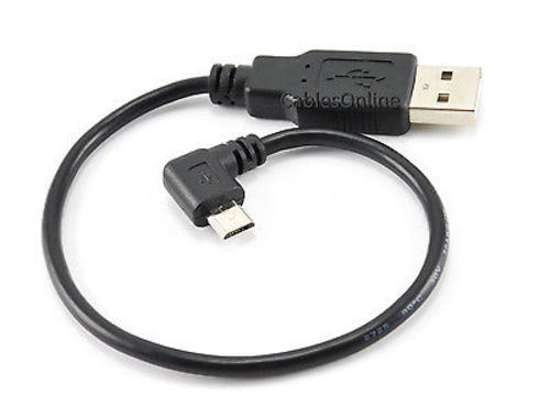 5-PACK 8" USB 2.0 A-Type Male to Micro-B Left Angle Male Charge/Sync ...