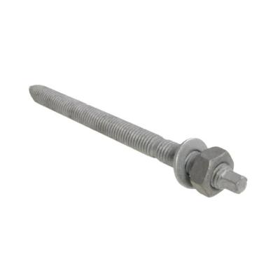 Qty 200 Chemical Anchor Stud Galvanised M20 (20mm) x 260mm Chisel Point ...