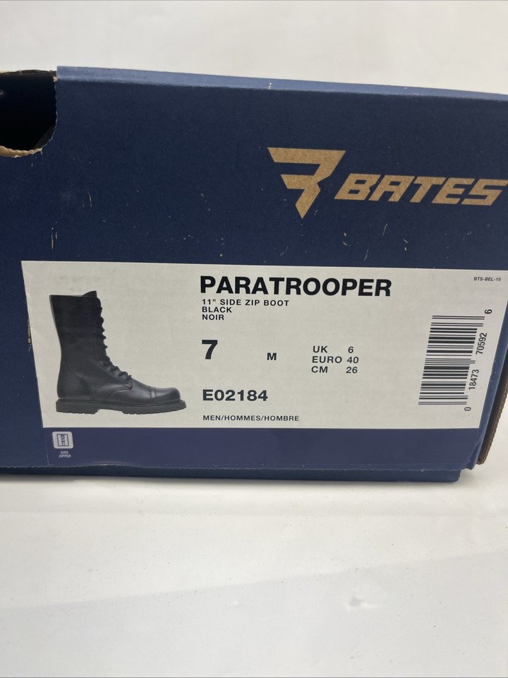 Bates Military Paratrooper 11” Side Zip Boot Black Men’s Size 7.5 ...
