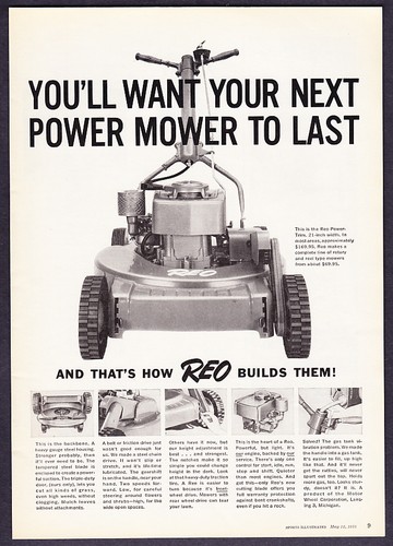 1958 Reo Power Trim Lawnmower photo "Built to Last" Ad | eBay